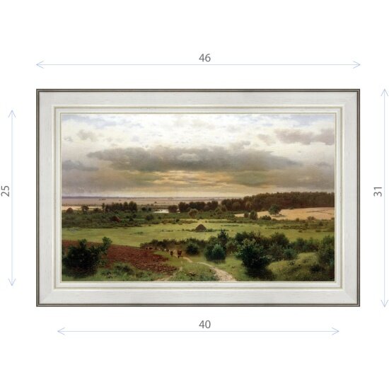 Картина Декор Депо Константина Крыжицкого Лесные дали Матовая бумага в раме без стекла 31х46 см, DDK55065E20W40H25P24