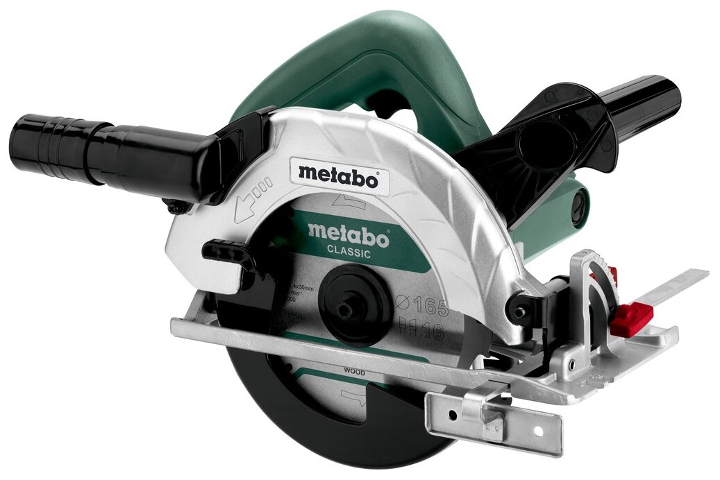 Дисковая пила Metabo KS 165 (602363000), 1050 Вт, зеленый/черный/серебристый