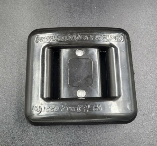 Груз 2 кг в пластикатном покрытии анатомический для всех видов подводного плавания, цвет чёрный