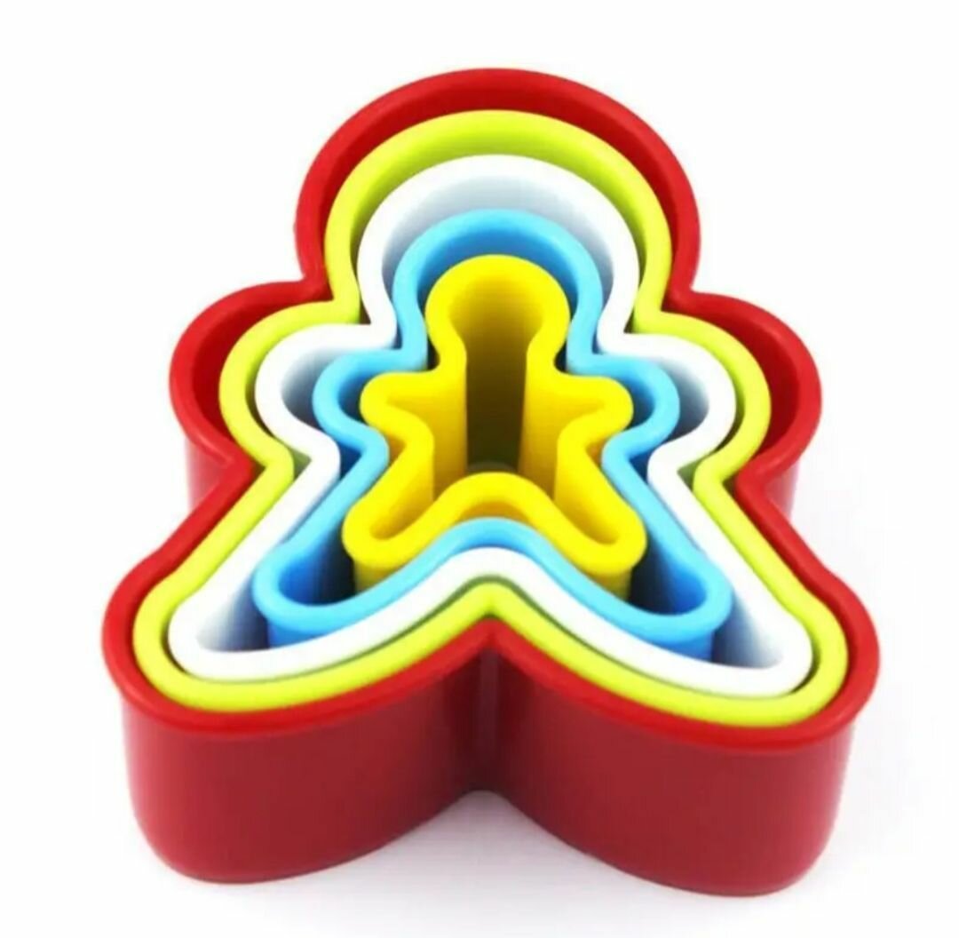 Вырубка для теста "Человечек" набор 5 штук.