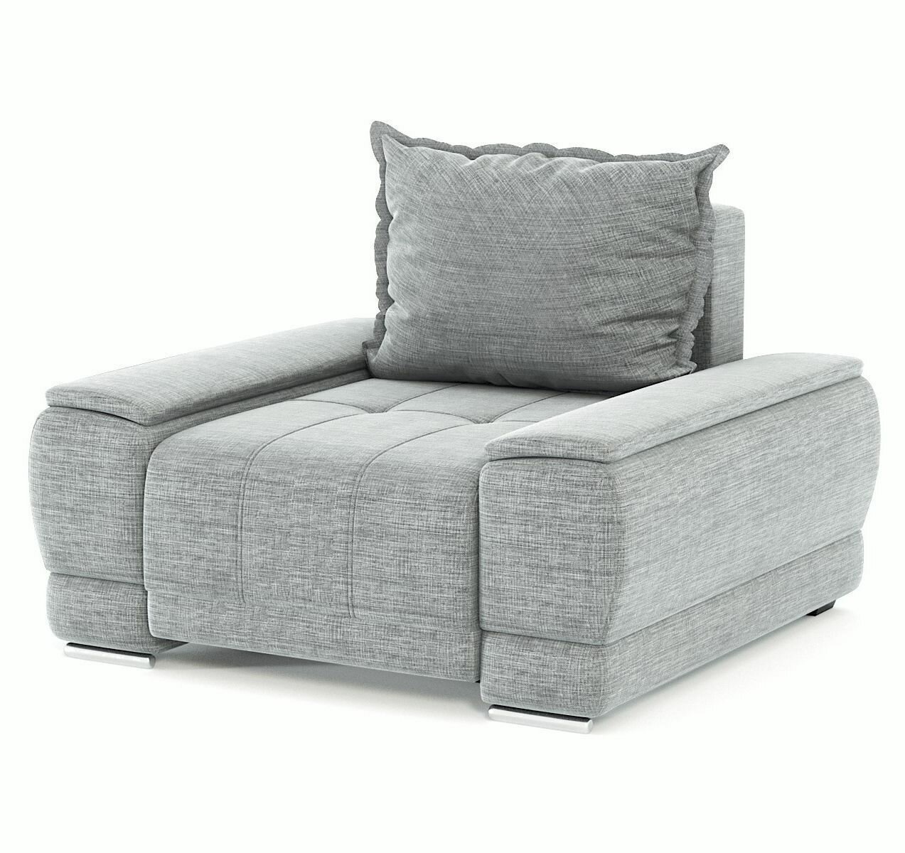 Кресло-кровать раскладное, для взрослых, Nordviks еврокнижка, рогожка Дрим Лайт Грей