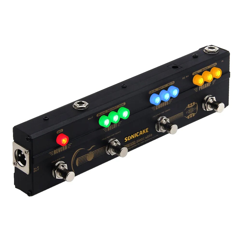 Педаль-преамп SONICAKE Sonic Wood для акустической гитары QCE-50