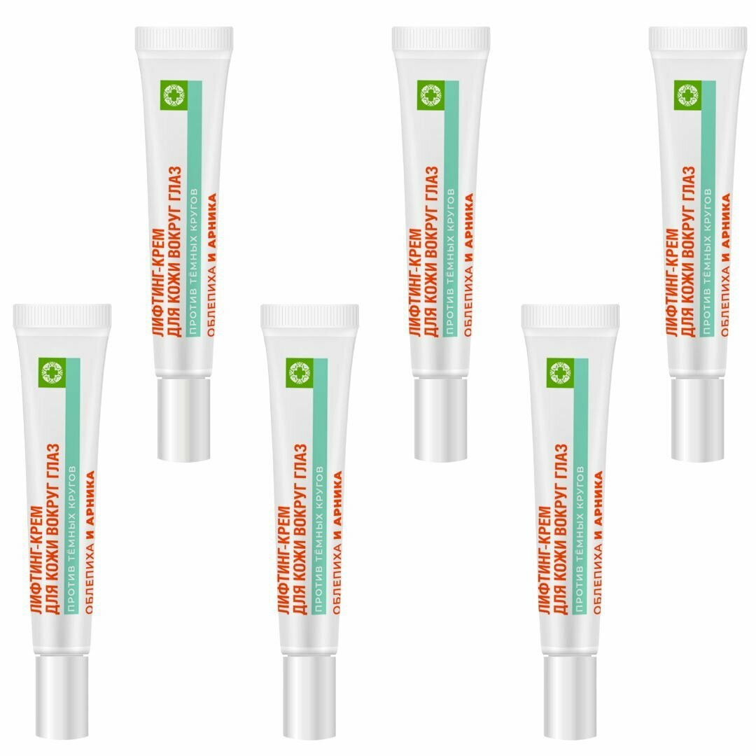 Дом природы Лифтинг-крем для кожи вокруг глаз "Против темных кругов" с облепихой и арникой, 20 г 6 шт