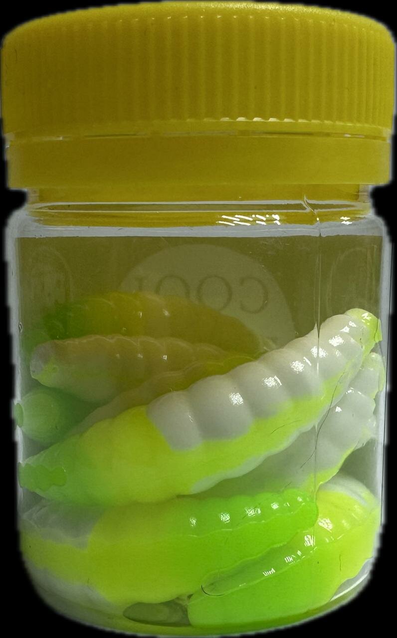 Приманка Cool Place Maggot 4см, сыр, цвет бело-желто-зеленый