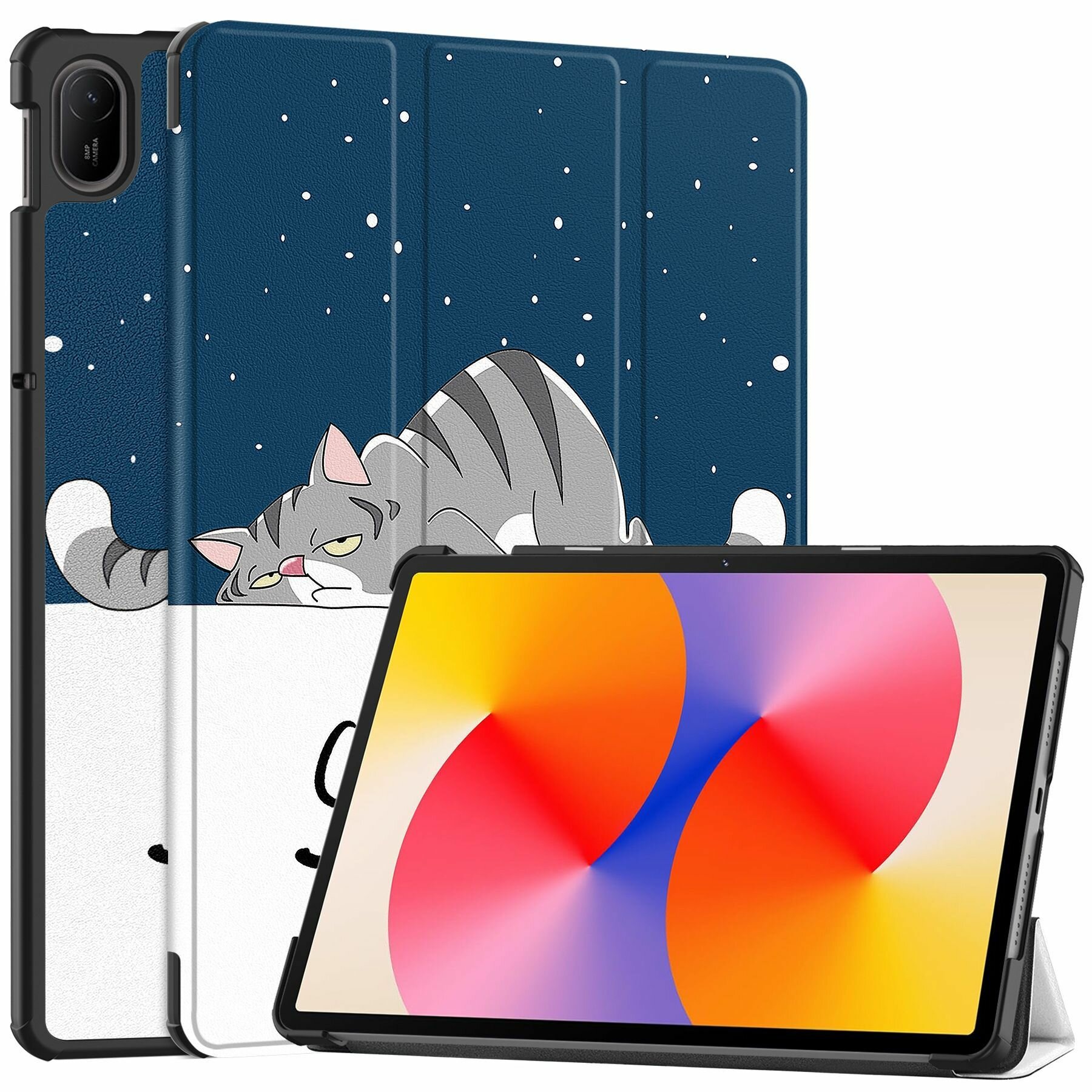 Чехол умный для Huawei Matepad SE 11 дюйма, 2024 года, cонный кот