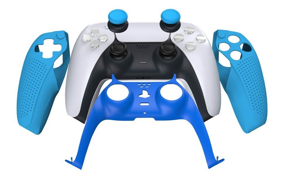 Защитный набор 4в1 для геймпада DualSense PS5 (Dobe TP5-1529) Blue