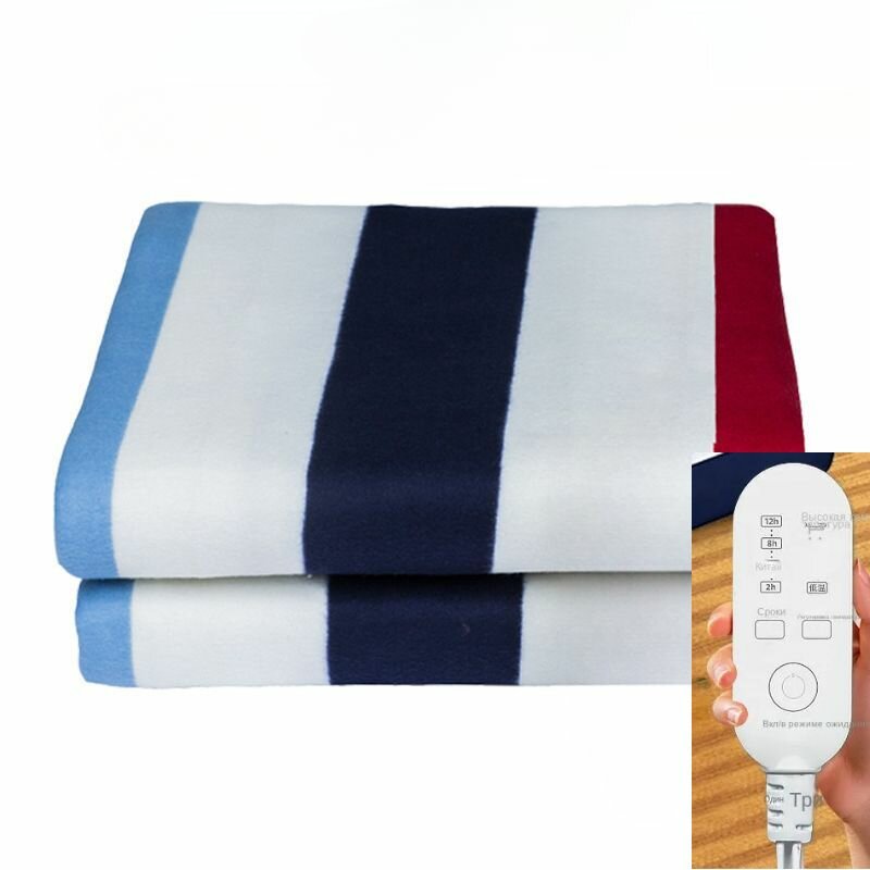 Электропростынь полутораспальная Согревай-ка электрическая простынь с подогревом, инфракрасный обогреватель с карбоновым волокном