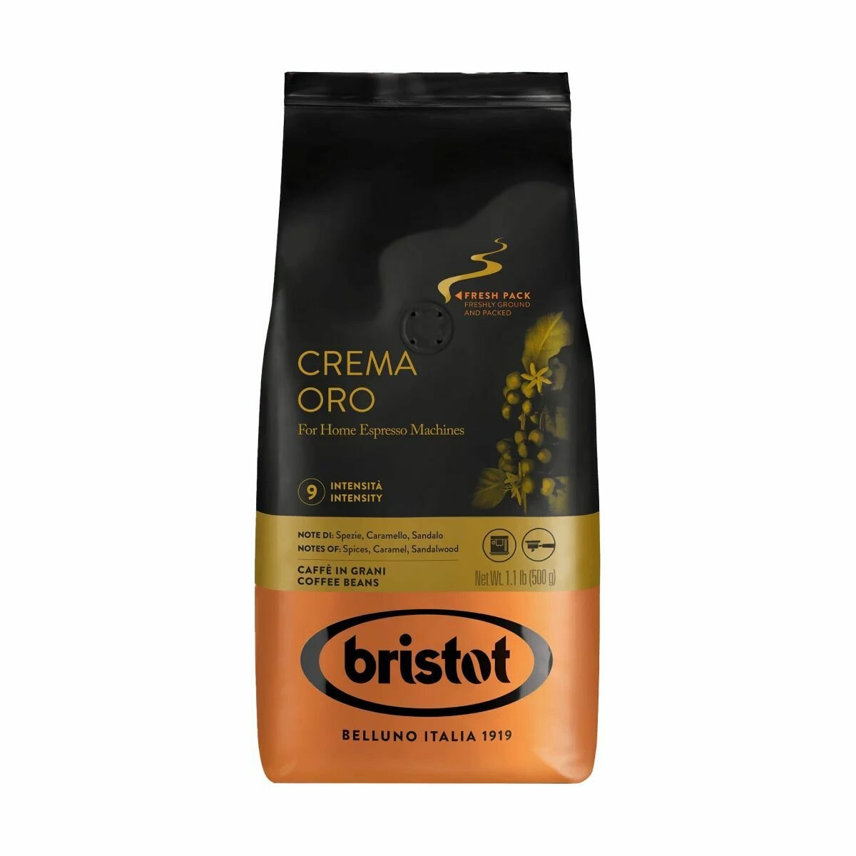 Bristot Crema ORO кофе в зернах 500г