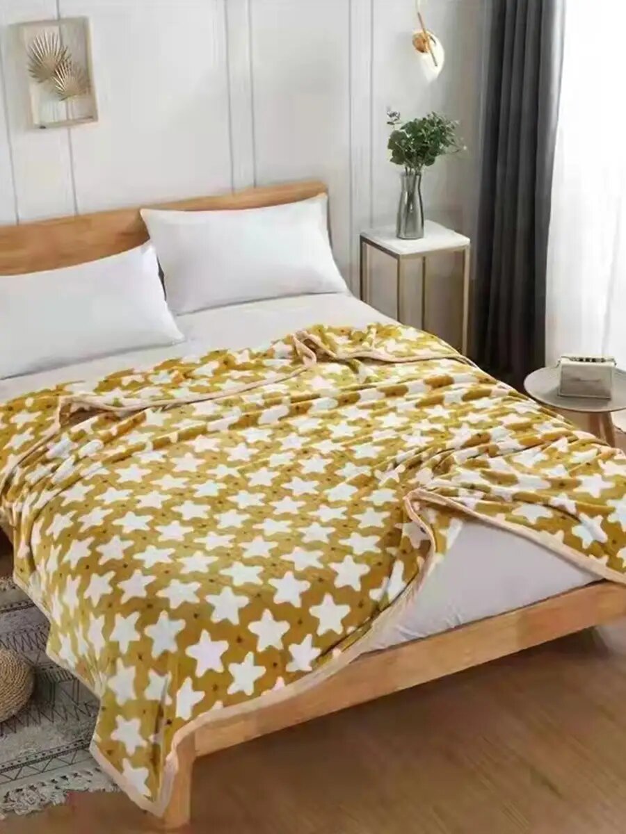 Плед 200х220 пушистый Flamenco покрывало на кровать