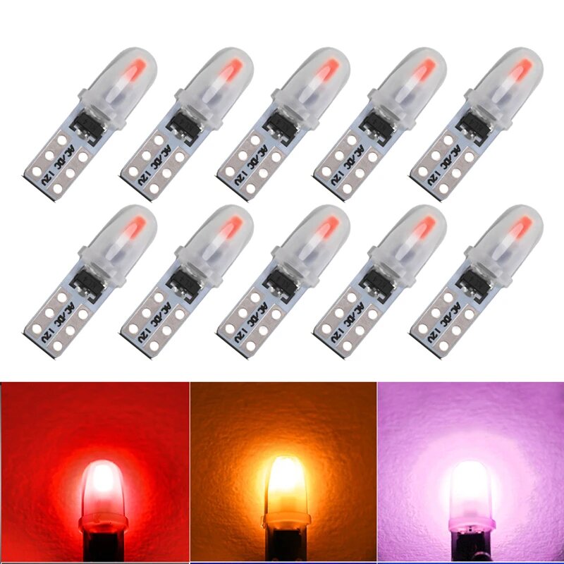 10 шт, лампы Т5, 1,2 Вт, 12 В T5 LED, зеленый