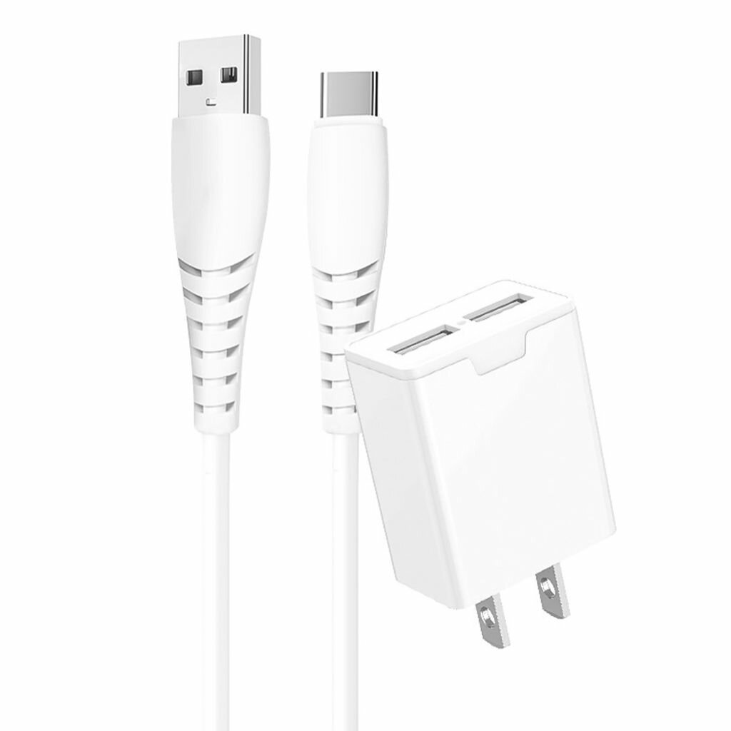 Двойной адаптер USB Type C для сверхбыстрой зарядки 2,4 А, кабель передачи данных зарядного устройства S22, автомобильный шнур USBC