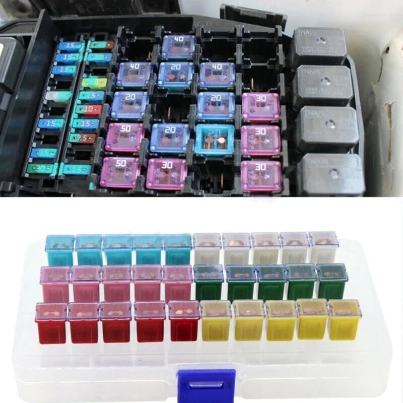 30 шт, картриджи предохранителей для Nissan, Mazda, Honda, Toyota