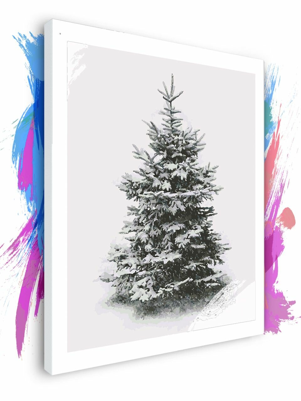 Картина по номерам на холсте Минималистичная елочка, 40 х 50 см