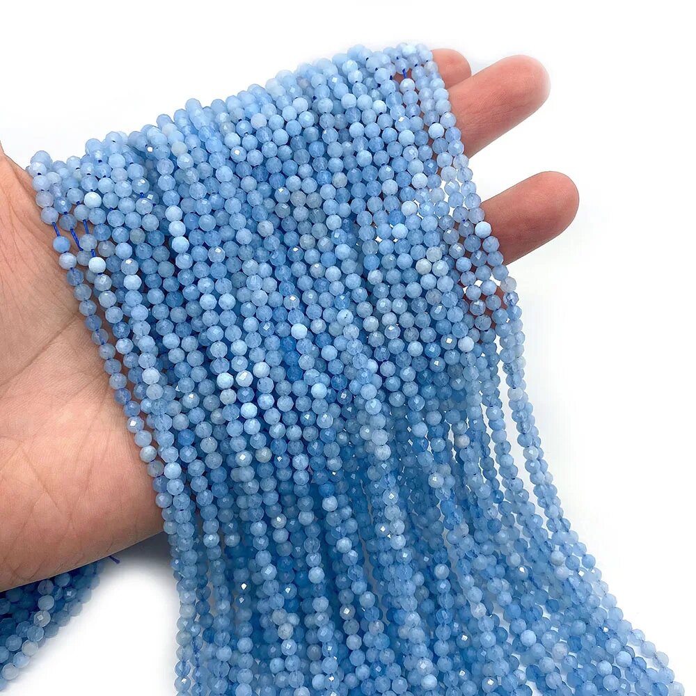 Бусины аквамарин 2 мм, 3 мм, 4 мм 2mm about 170pcs