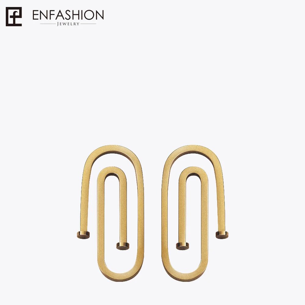 Enfashion серьги-подвески геометрические, Matte Gold