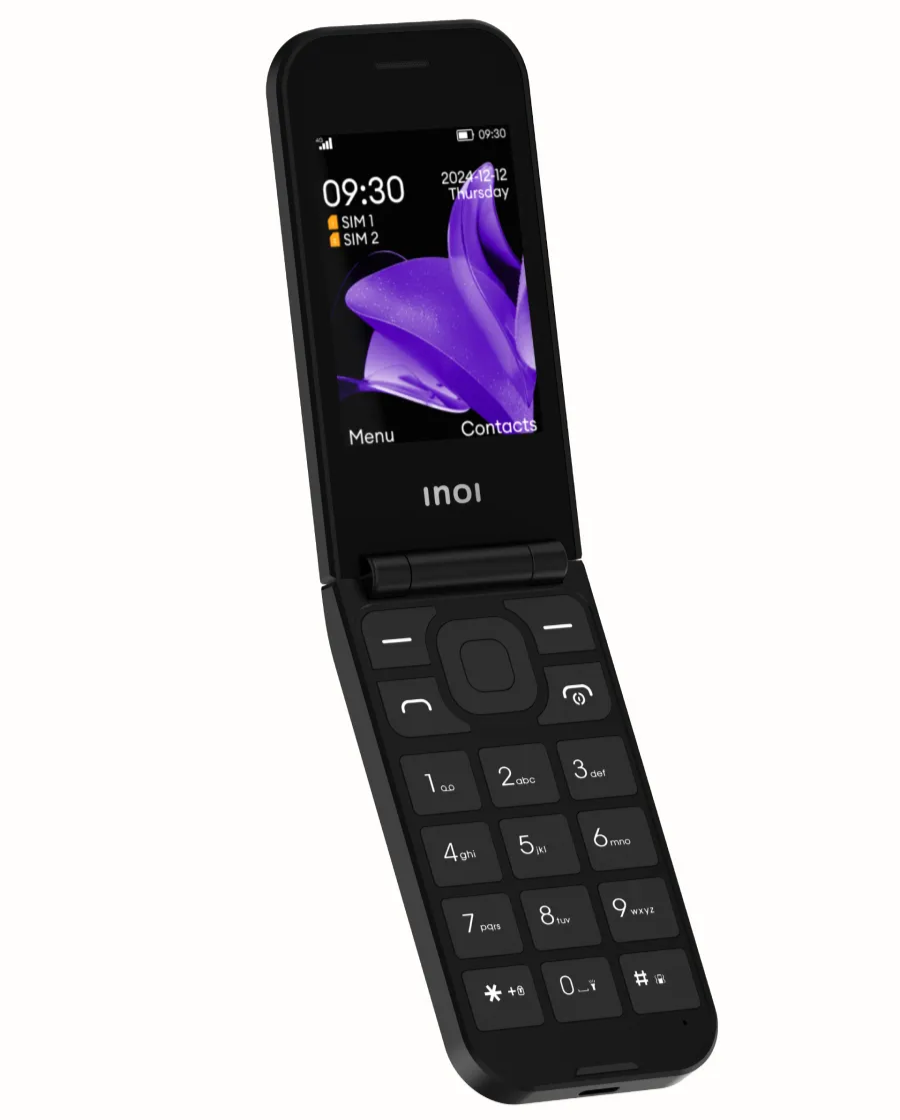 Мобильный телефон INOI 284 Flip 4G Черный 2 sim 2.8″ TFT 2G, 3G, 4G 1500 mAh RU