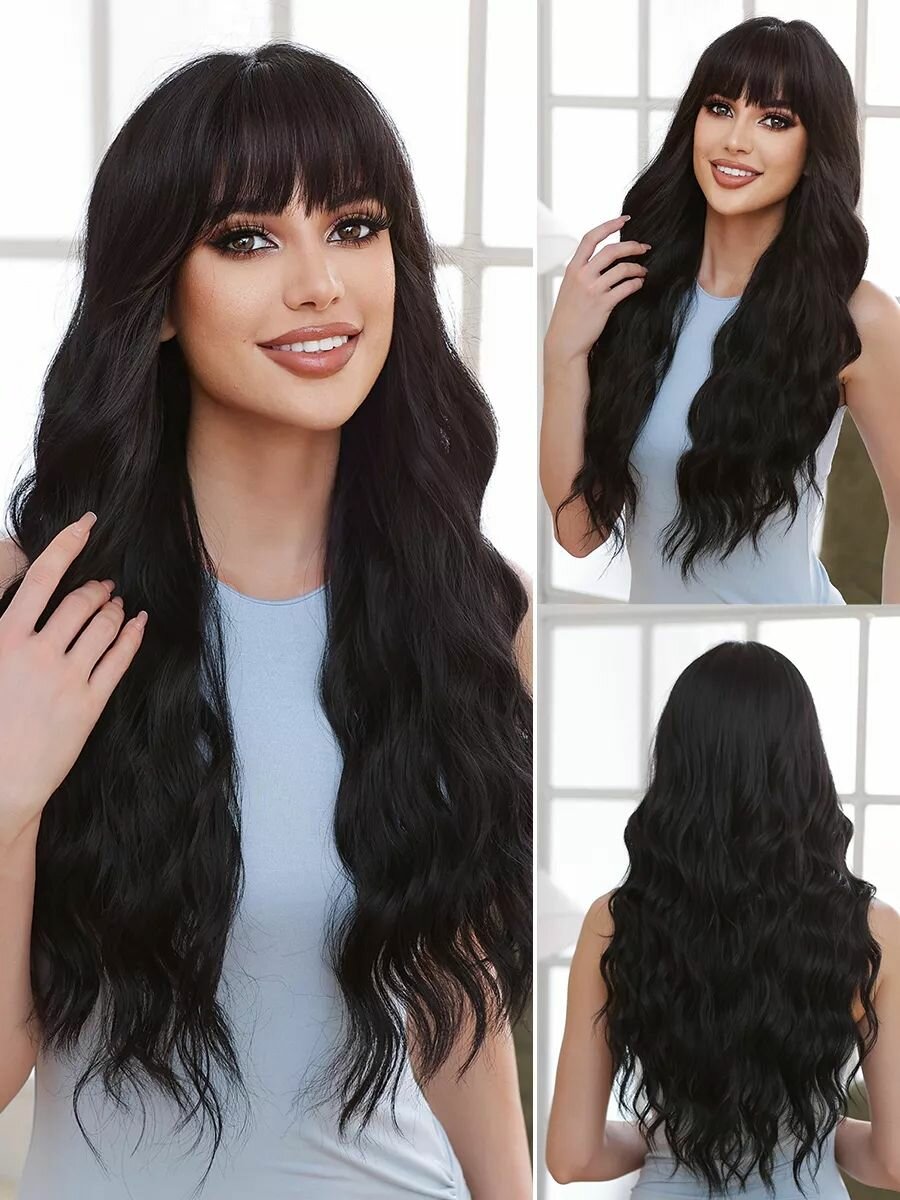 Рыжий парик кудрявый с челкой