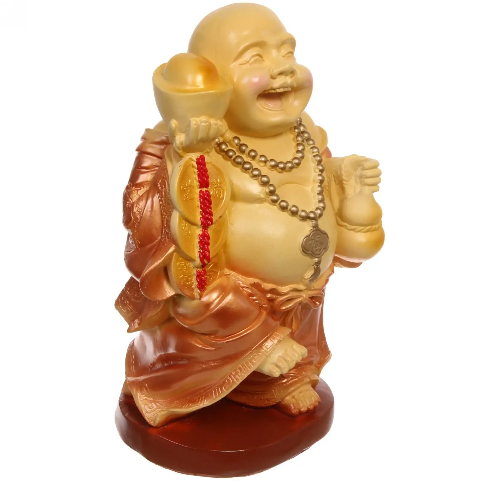 Копилка гипсовая «Хотэй» 31см белая, оригинальный сувенир для интерьера