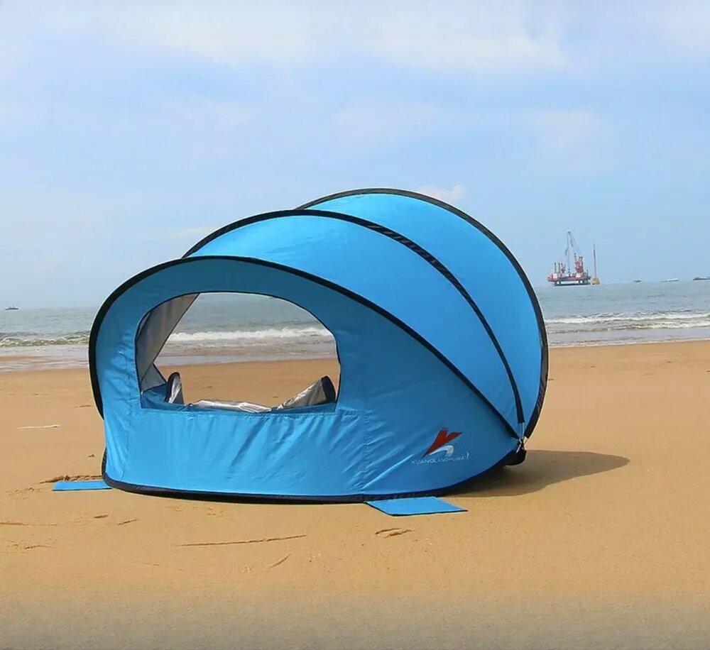Быстрораскрывающаяся автоматическая одноместная палатка, открытый пляж, простая для 2-3 человек, навес и защита от солнца для рыбалки