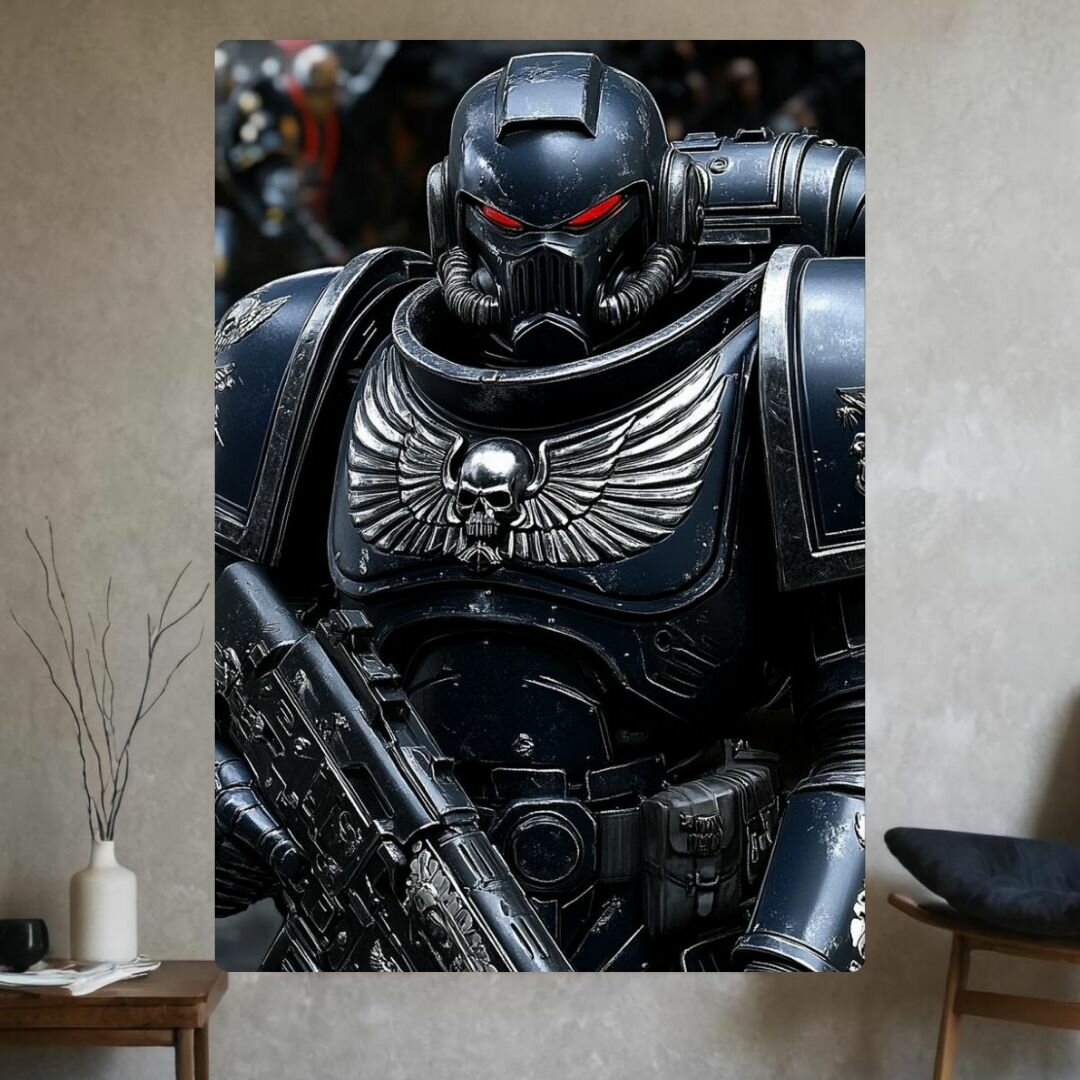 Картина на металле (Warhammer 40 000), Космодесантник, 20*30см