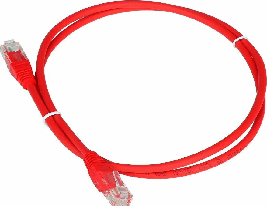 Патч-корд Lanmaster TWT-45-45-0.3-RD RJ-45 вил.-вилка RJ-45 кат.5E 0.3м красный ПВХ (уп:1шт)