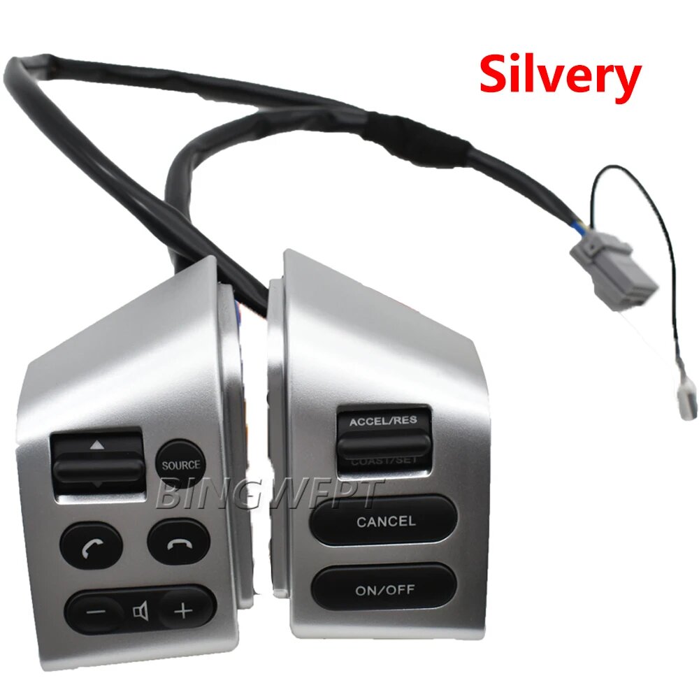 Автомобильный Стайлинг, кнопка рулевого колеса, переключатель круиз-контроля для Nissan Sylphy 2005-2017 Tiida 2005-2008 Livina 2007 2008 2009 2010, High-Sliver