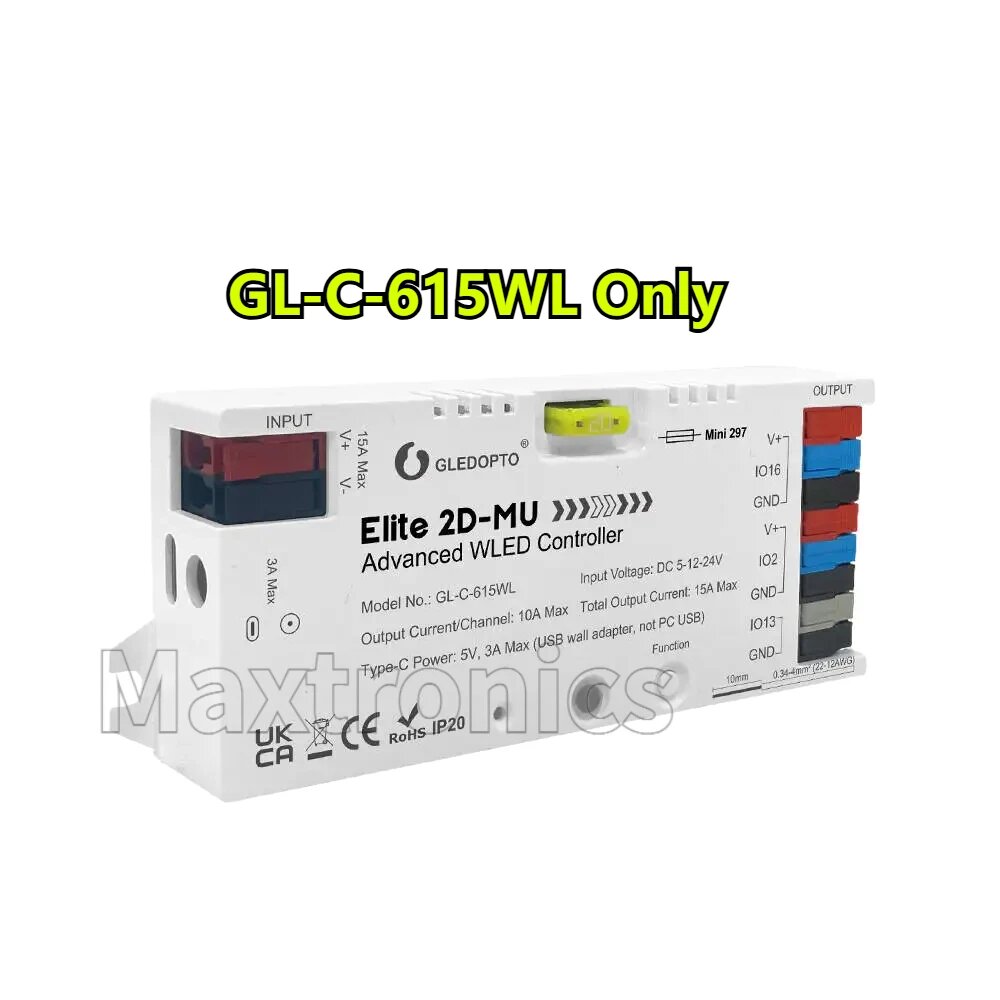 RGB-контроллер SAGE LU MEI Elite ESP32 615WL No Ethernet