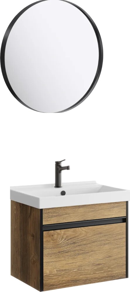 Мебель для ванной комнаты Aqwella Urban 60, подвесная, дуб балтийский