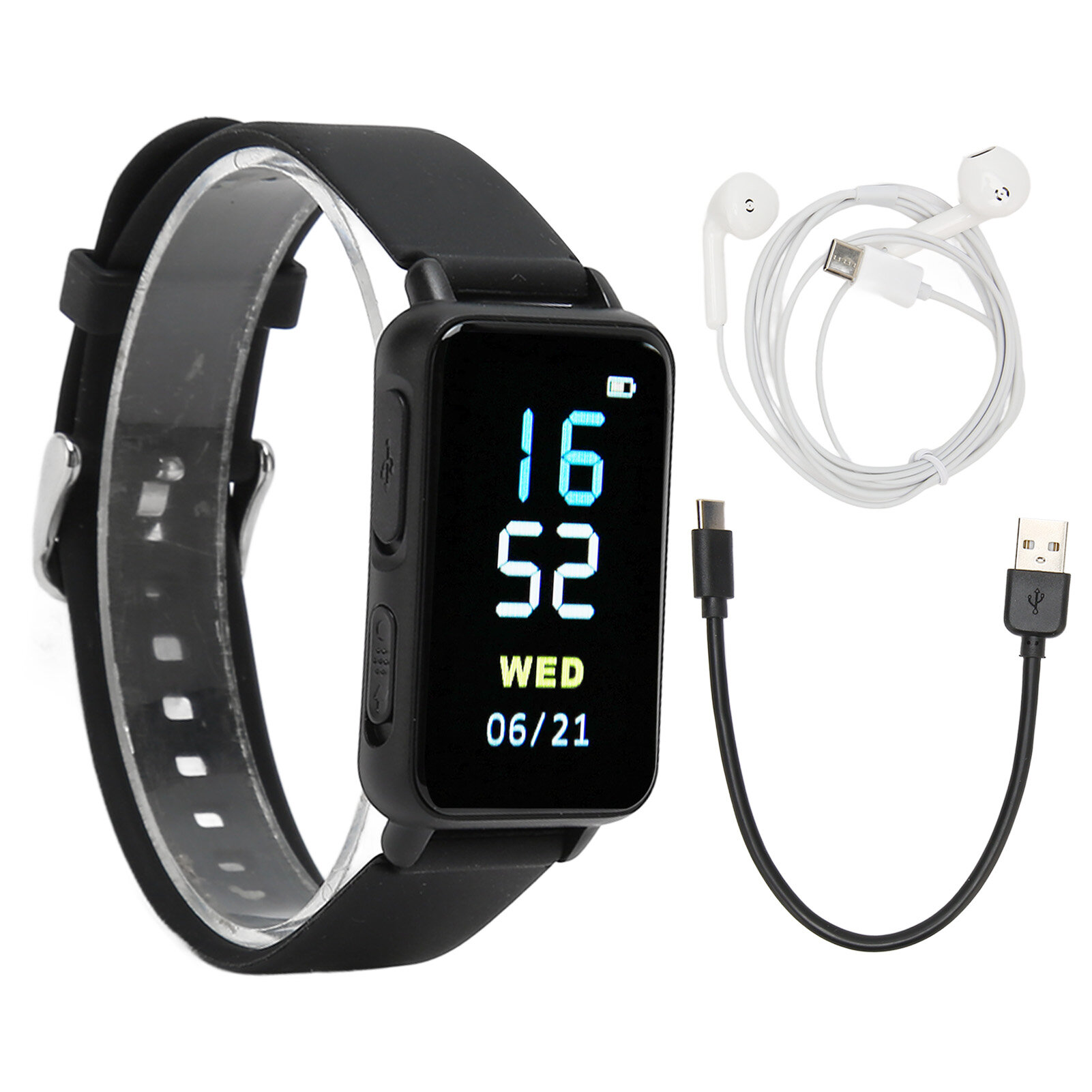 Диктофон Часы AI Интеллектуальное HD Шумоподавление Bluetooth MP3 Диктофон Часы Цифровой Диктофон Браслет 4G