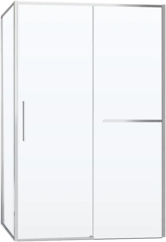 Душевой уголок Vincea Slim Soft VSR-1SS9012CLBN без поддона, стеклянный, 120x90, прямоугольный, раздвижной, итальянский