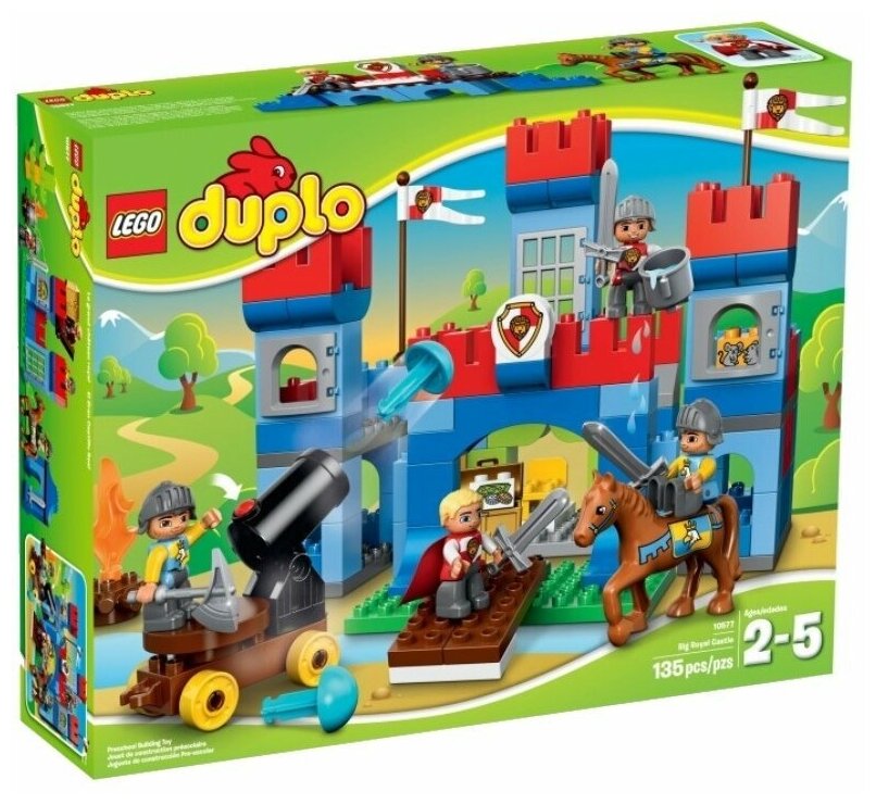 Раритетный Конструктор LEGO DUPLO Королевская крепость, 135 деталей (потертости у коробки)