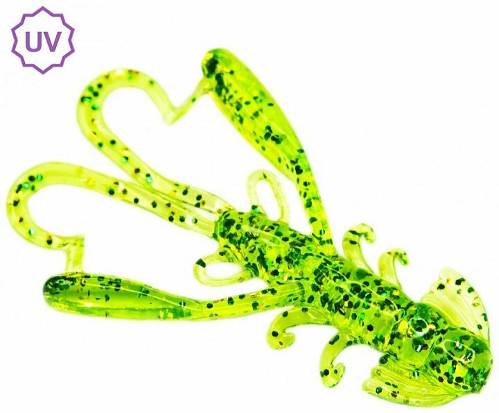 Приманка ESOX Jump Craw 2 50 мм FK015 Electric Chartreuse, упаковка 8 шт для ловли щук