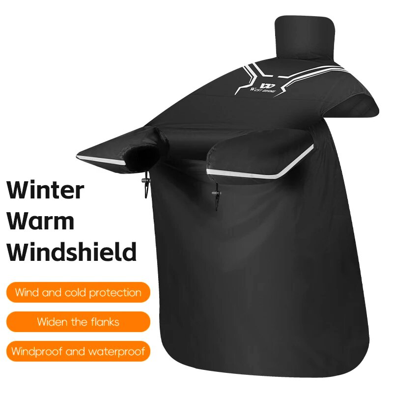 WEST BIKING электромобили лобовое стекло ветрозащитный водонепроницаемый теплый чехол для скутера зимняя защита для езды на мотоцикле