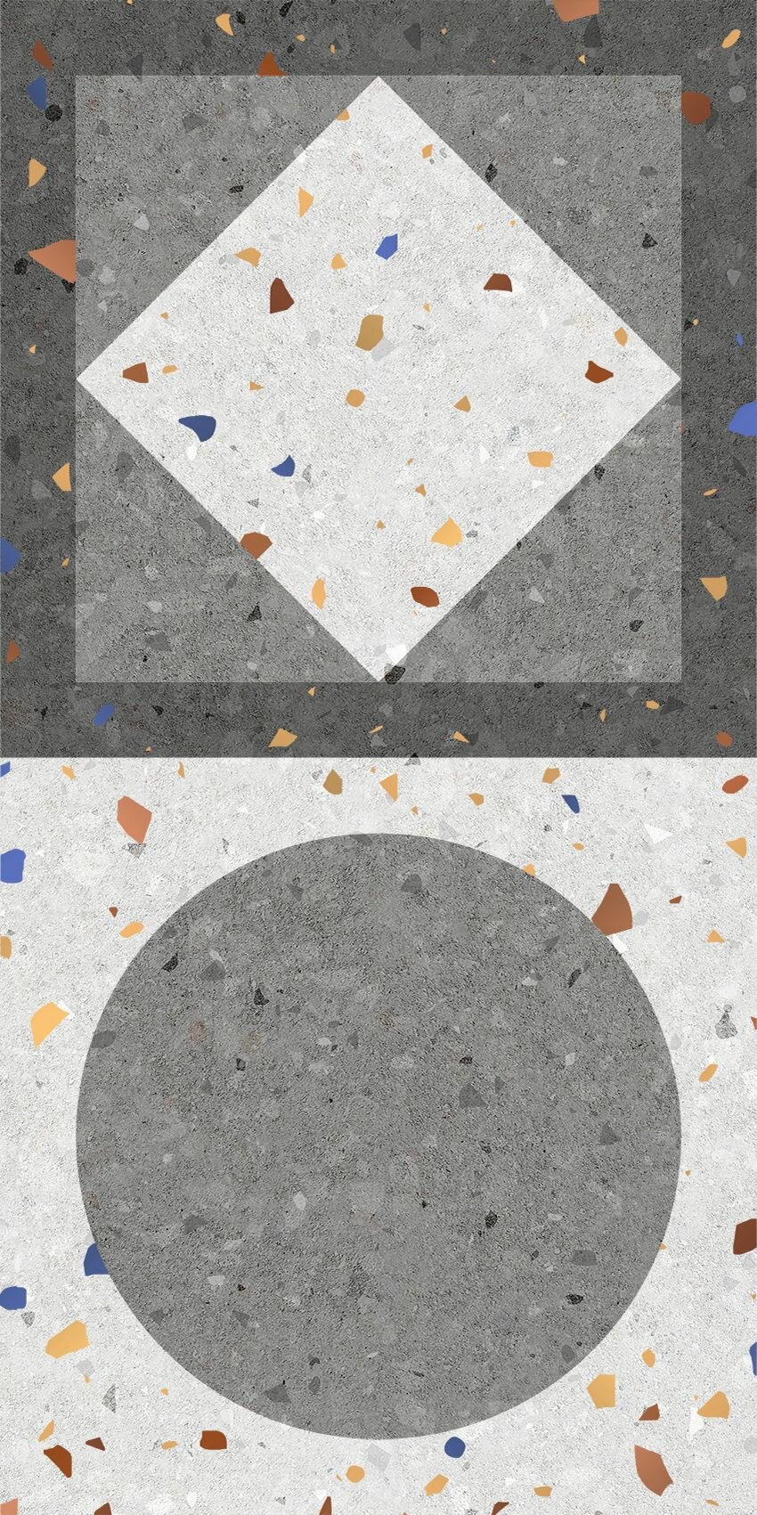 Плитка керамическая 60Х30 салерно 7М тип 1, тераццо, серый 1,98 м2