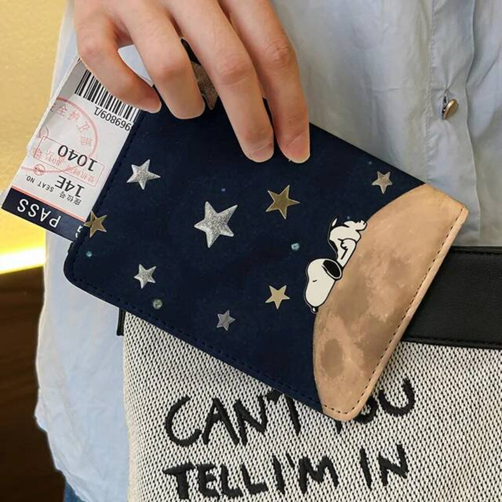 Чехол для паспорта Miniso Snoopy в стиле каваи, многофункциональный, для хранения документов, карманов и карт, портативный, для путешествий.