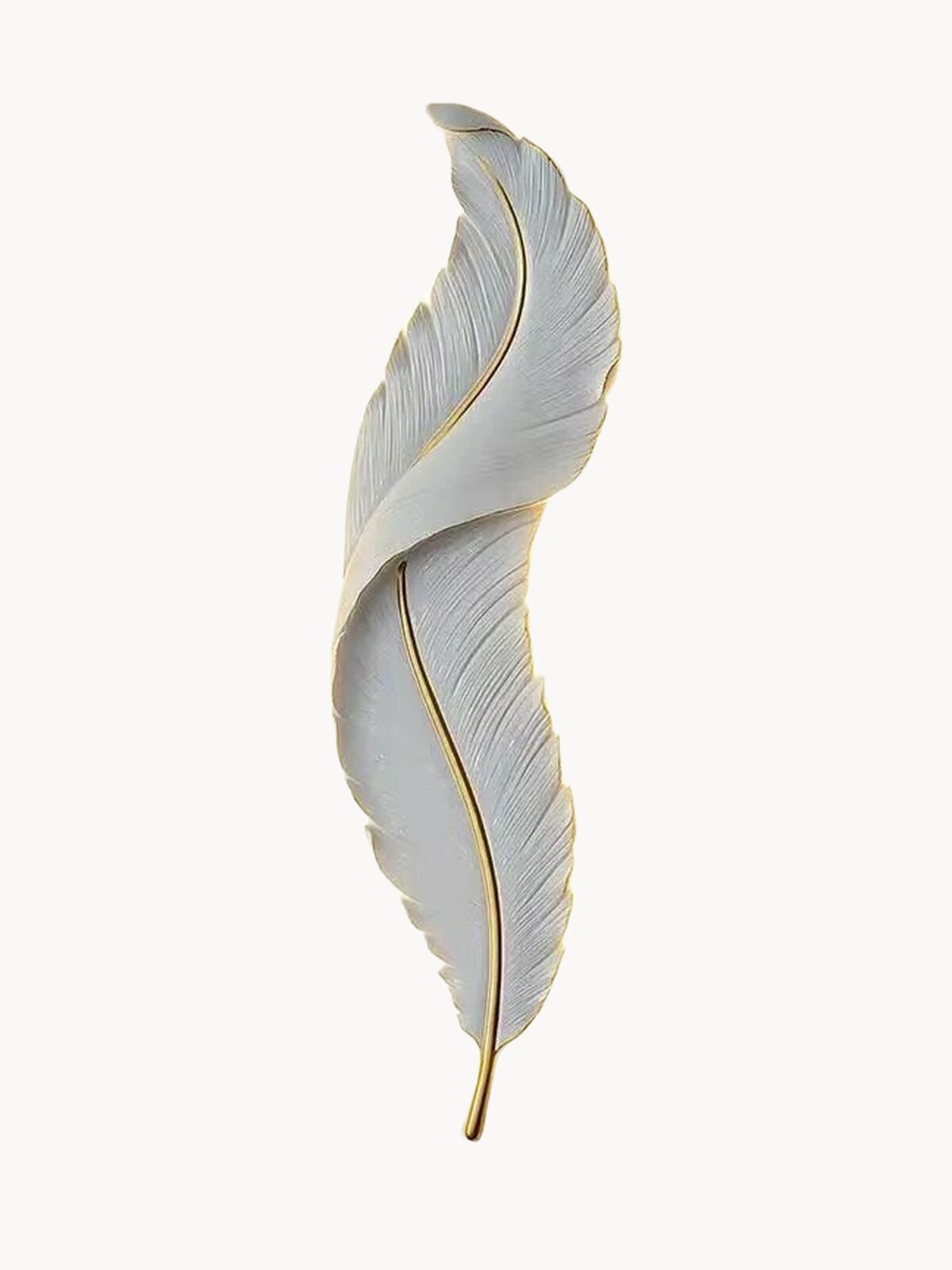 Настенный светильник, белый, листья, теплый цветной свет, 45x11 см