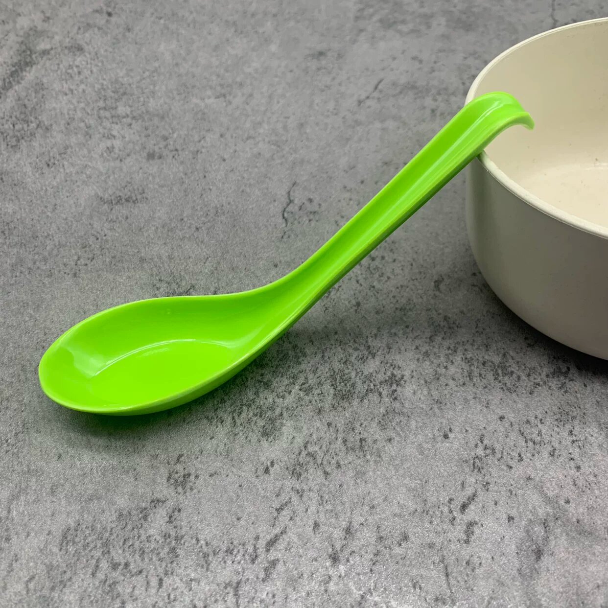 Мощная меламиновая ложка для супа, зеленая, набор из 10 штук для дома