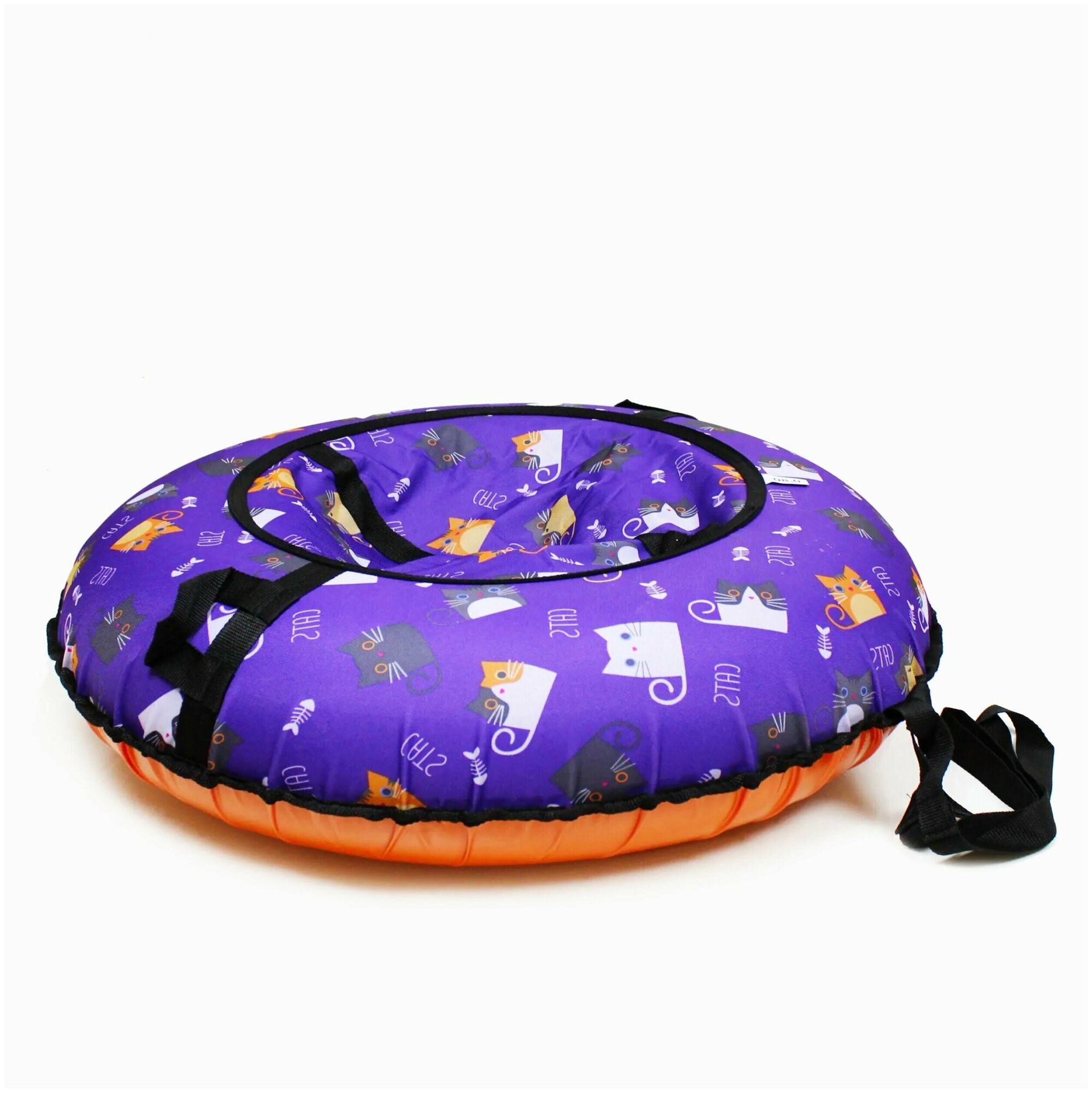 Тюбинг (санки-ватрушка) "Покатушки" 0,95м на молнии до95кг надувные санки/ледянка/плюшка для катания с ремнем для буксировки