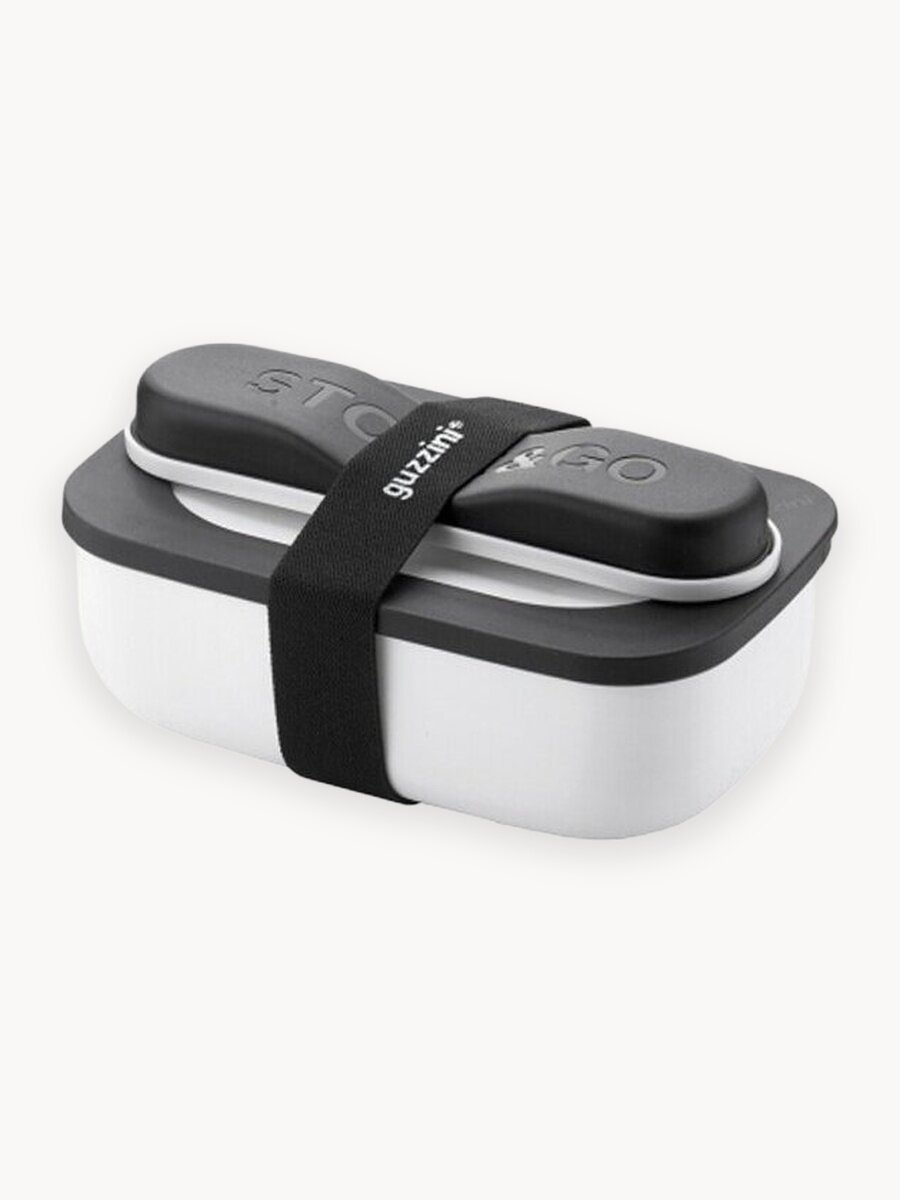 Набор из ланч-бокса и приборов Guzzini Store & Go белый