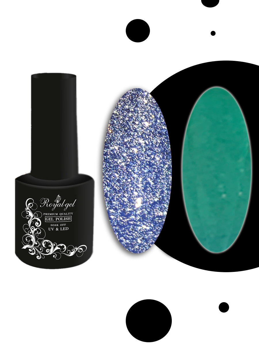 Гель лак Royal-gel "Glow Диско" 10 мл.  DSOG07