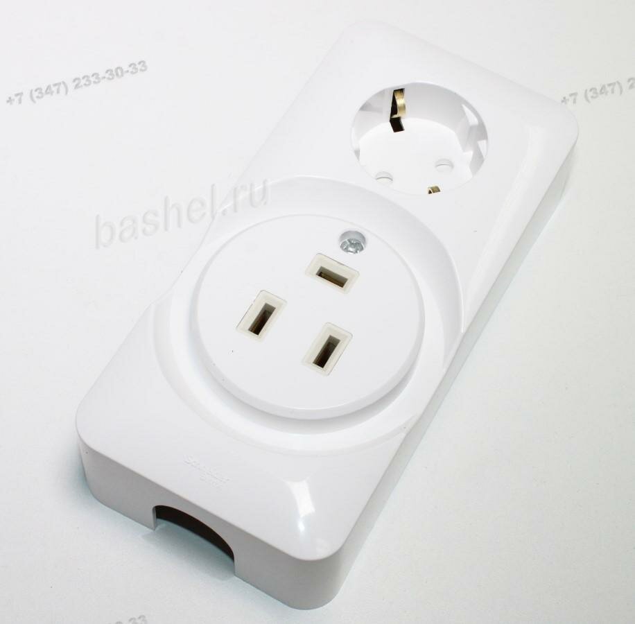 Розетка силовая для электроплиты Schneider Electric Прима RA32-211R-B о/у 2P + PE комбинированная, 32А+сетевая16А, 250В,