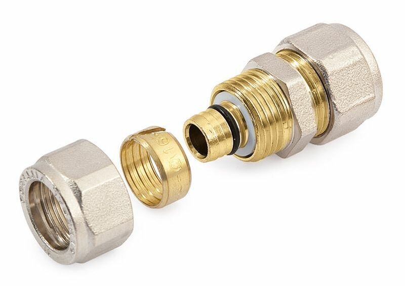 Муфта 32-20, General Fittings 5300, 03, обжим-обжим, латунь (никель)