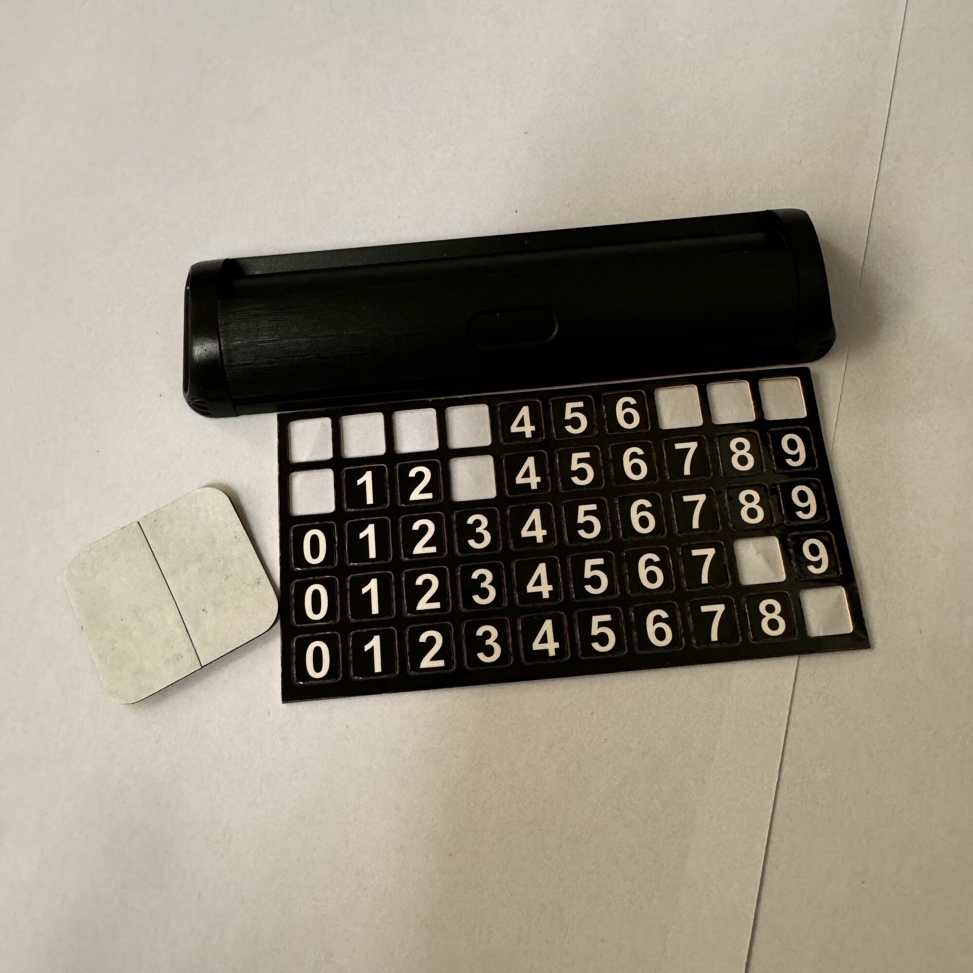 Парковочная авто визитка с номером телефона, 2 штуки, наклейки для крепежа в комплекте