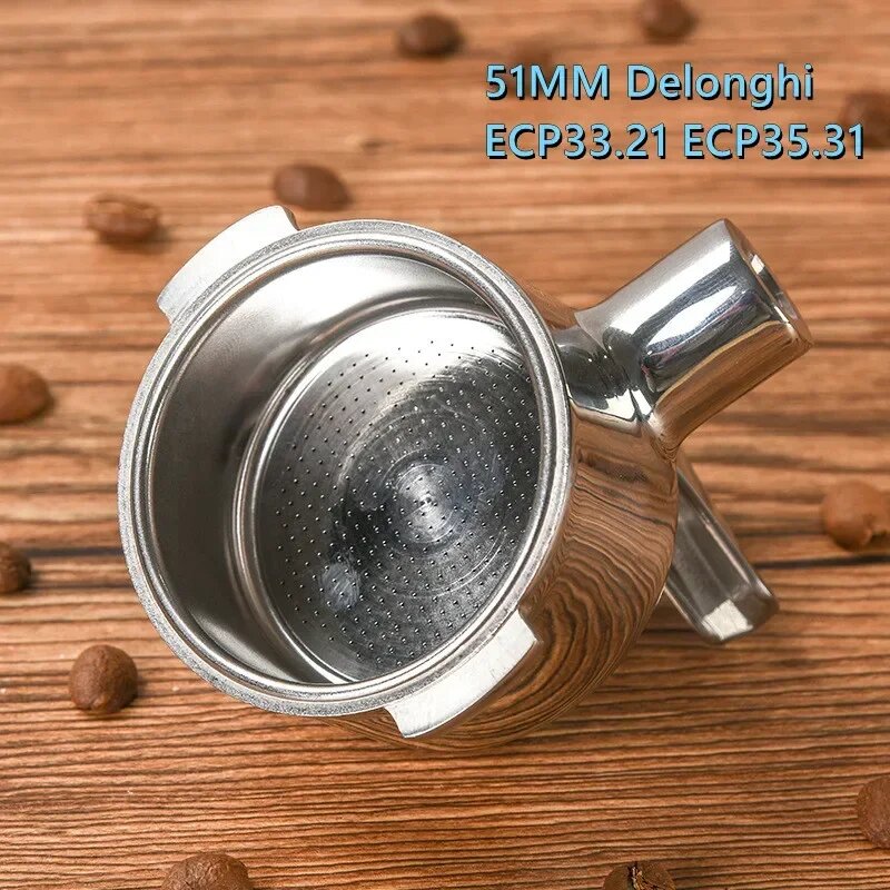 Портафильтр для Delonghi Dedica 51 мм нержавеющая сталь Single head 2 ears