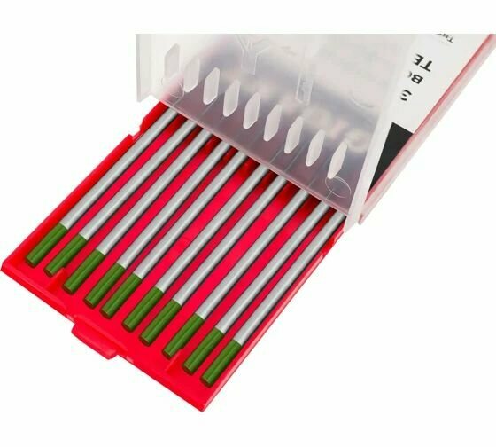 Вольфрамовые электроды для tig сварки WP-175 3.0 мм зеленый АС упаковка 10 шт Gigant TE-WP-X-3,0