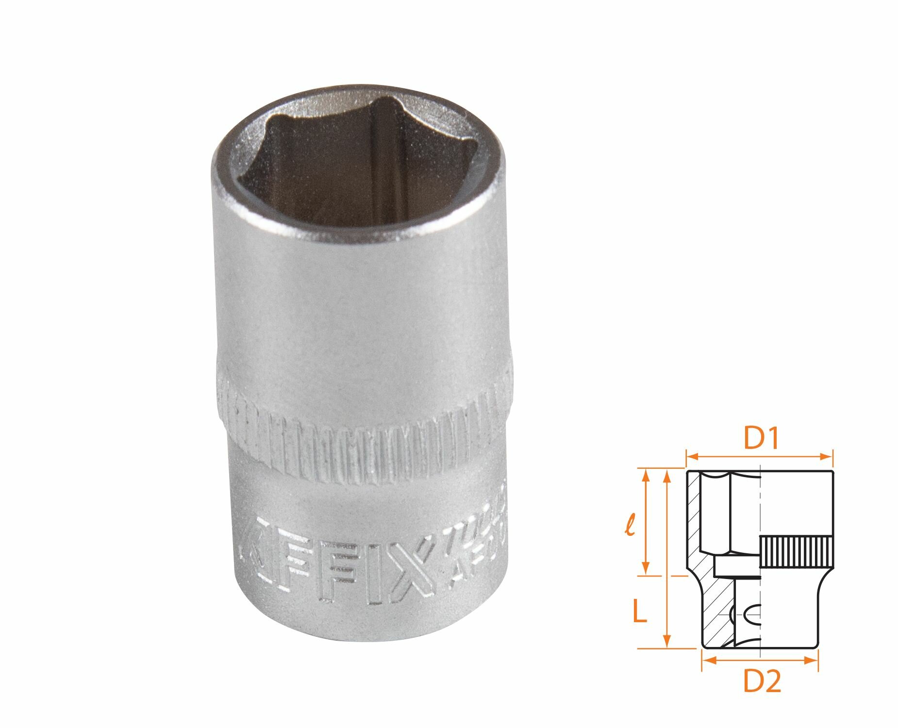 AFFIX Головка торцевая стандартная шестигранная 3/8", 12 мм AF00030012
