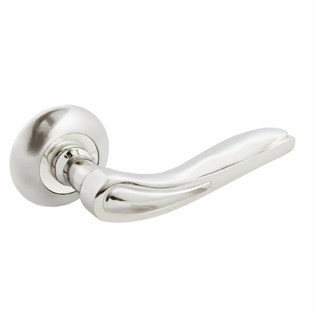 Ручка дверная на розетке Аллюр лайз CP 1820 хром, комплект 2 штуки, Китай