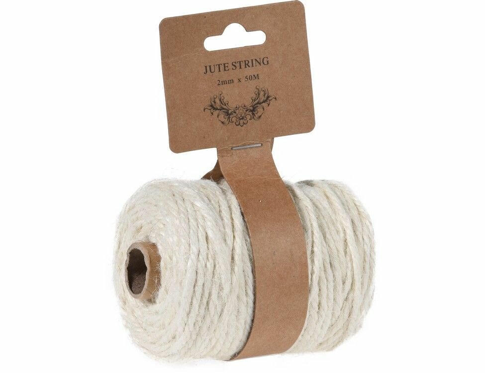 Джутовый шнур для декорирования, белый, разная толщина, Koopman International
