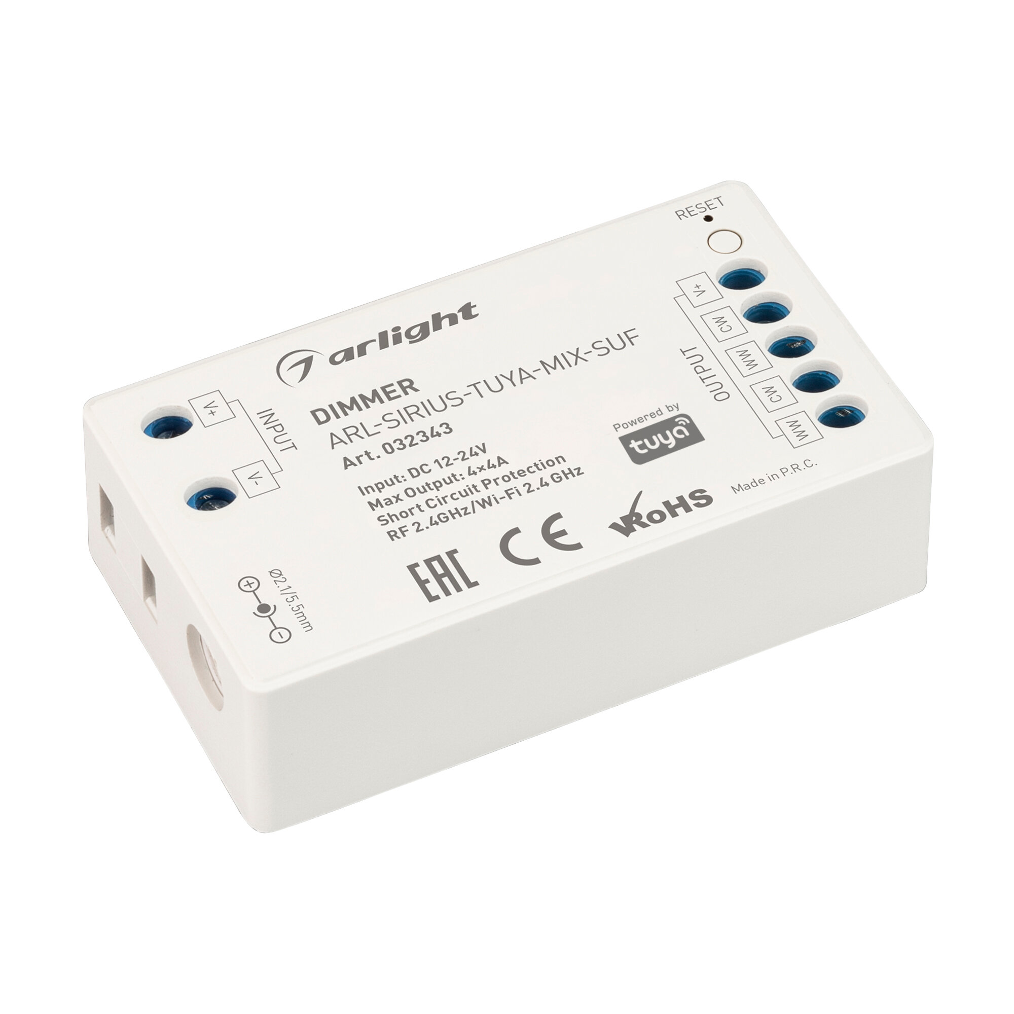 Диммер Arlight Диммер ARL-SIRIUS-TUYA-MIX-SUF (12-24V, 4x4A, 2.4G)