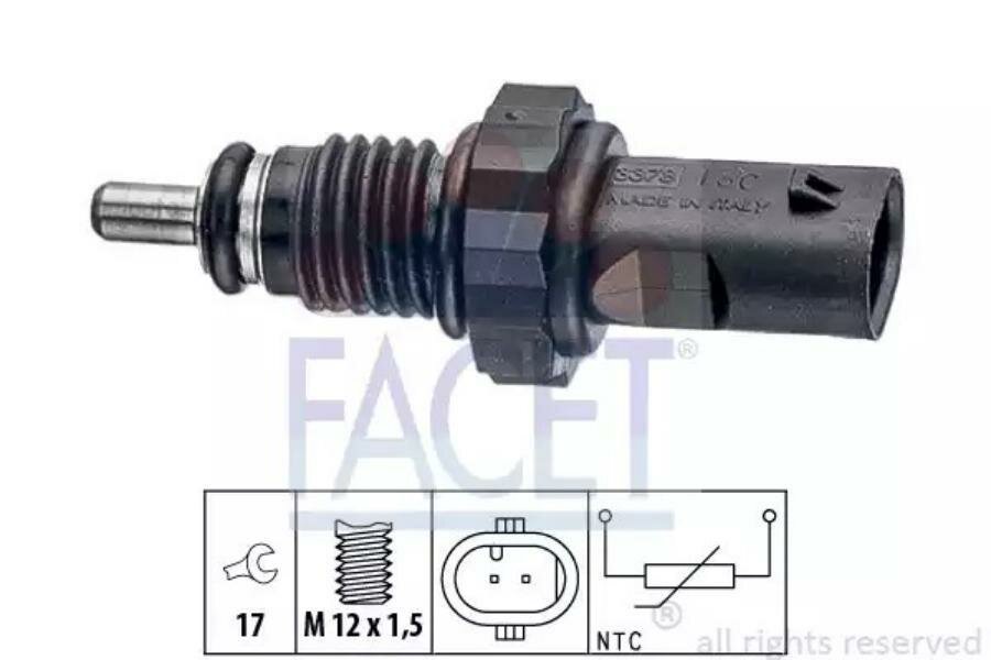 FACET 73378 Датчик температуры масла AUDI: A1 (8X1, 8XK, 8XF) 1.6 TDI/2.0 TDI 10-, A1 Sportback (8XA, 8XF, 8XK) 1.6 TDI/2.0 TDI 11-, A3 (8V1) 1.6 TDI/2.0 TDI/2.0 TDI quattro 12-, A3 Limo